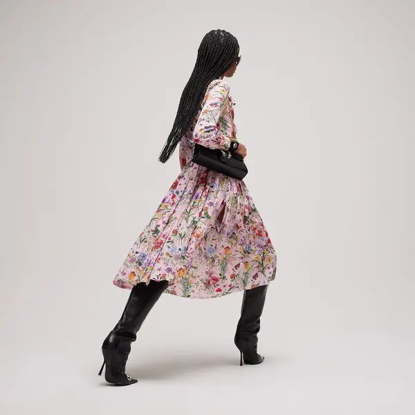 Gucci Printed Silk Chemisier Dress - Pink