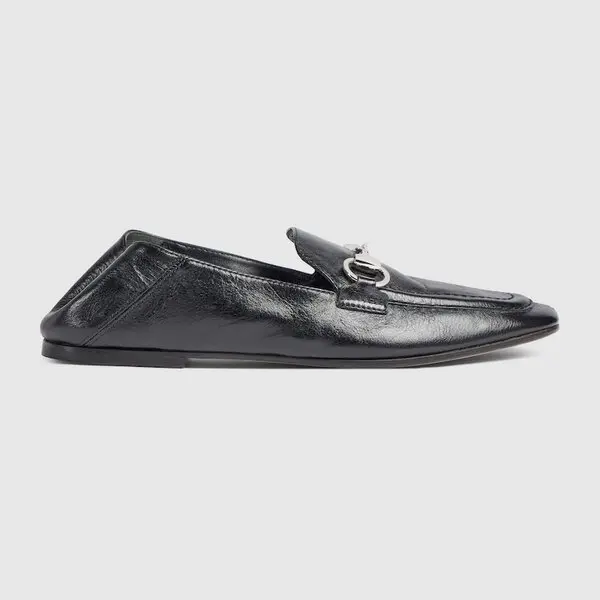 Gucci Leather Loafer With Horsebit - Black