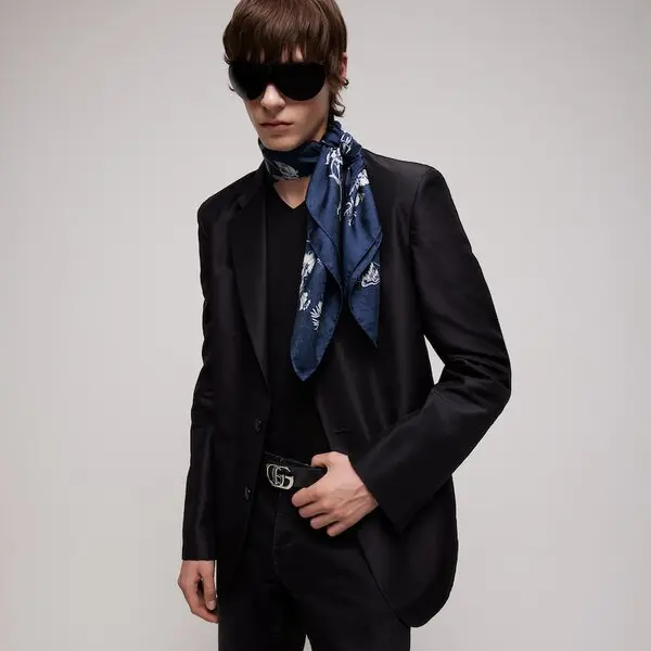 Gucci Printed Silk Jacquard Carr