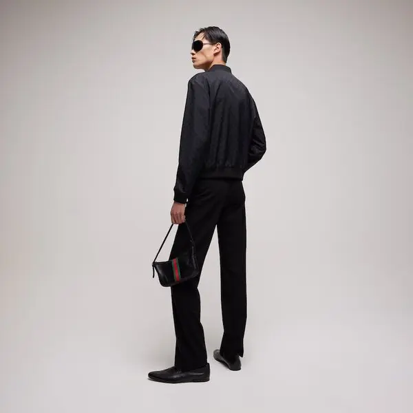 Gucci Reversible Light Silk Faille Zip Jacket