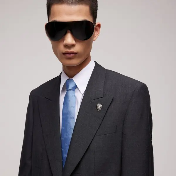 Gucci Horsebit Silk Jacquard Tie - Blue
