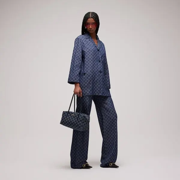 Gucci Medium Boston Bag Fabric - Blue