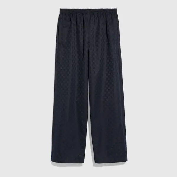 Gucci Gg Cotton Canvas Pants - Blue