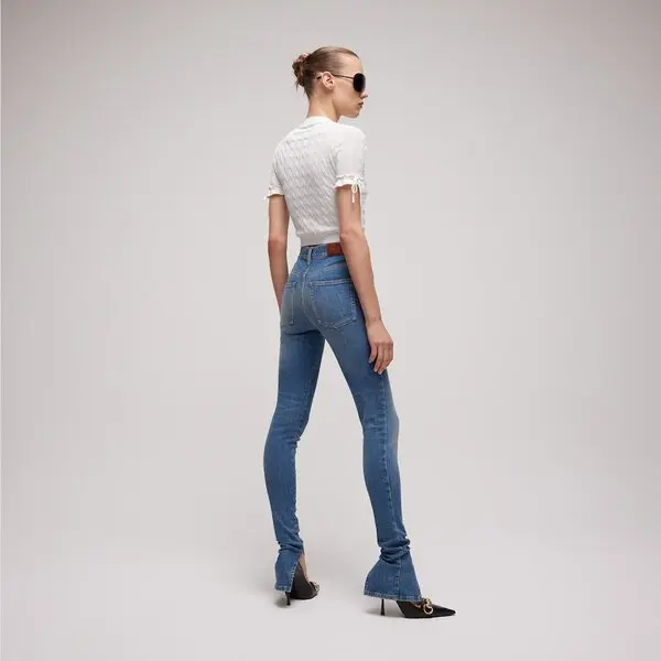 Gucci Braided Cotton Blend Knit Top With Lace Trim