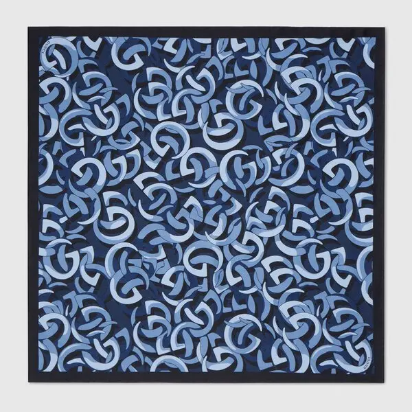 Gucci Printed Silk Pocket Square
