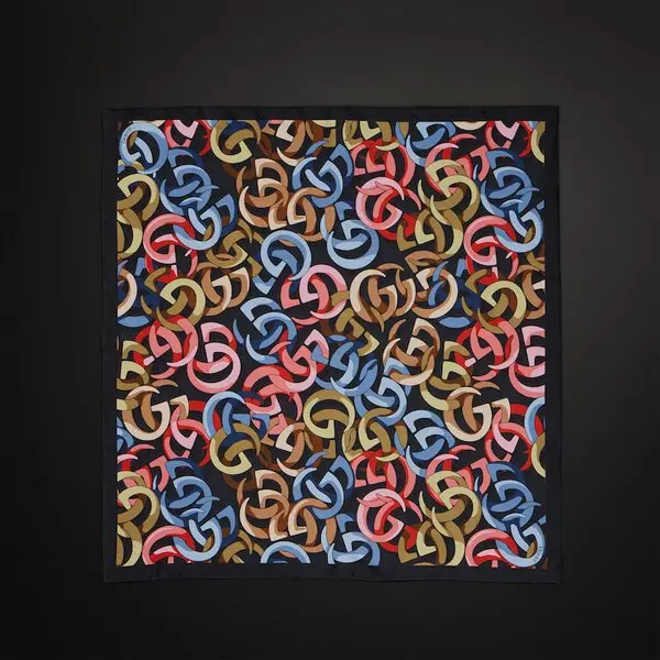 Gucci Printed Silk Pocket Square