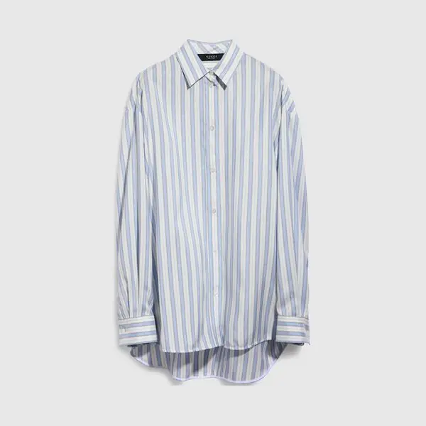 Gucci Interlocking G Silk Jacquard Shirt - Blue