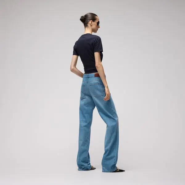 Gucci Bleached Washed Cotton Denim Pants