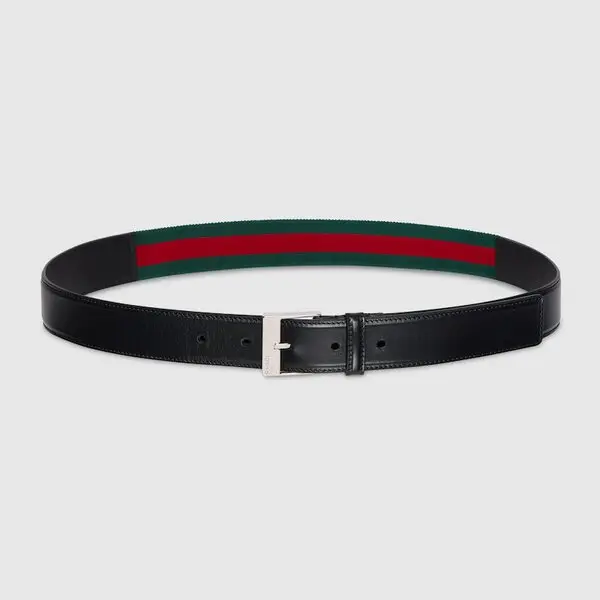 Gucci Belt With Squared Buckle - Black
