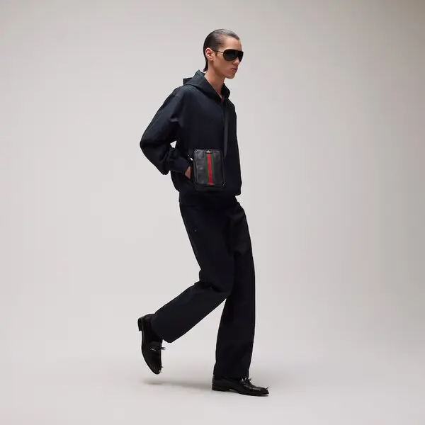 Gucci Gg Cotton Canvas Zip Jacket - Blue