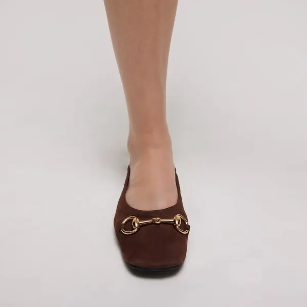 Gucci Prima Ballet Flat Leather - Brown
