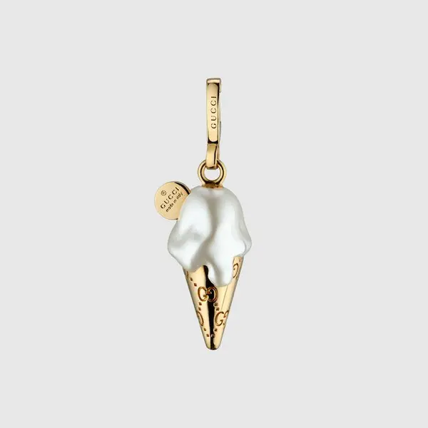 Gucci Ice-cream Motif Charm - Gold-toned Metal