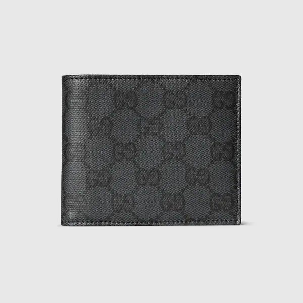 Gucci Gg Bi-fold Wallet Original Gg Fabric - Black