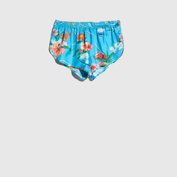 Gucci Printed Silk Twill Shorts Ready-to-wear - Blue
