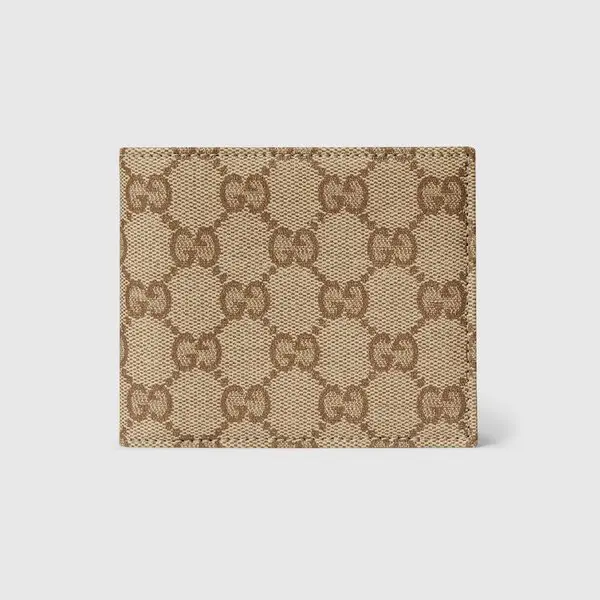 Gucci Gg Bi-fold Wallet Original Gg Fabric - Beige