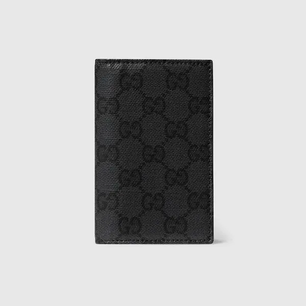 Gucci Gg Card Case Original Gg Fabric - Black