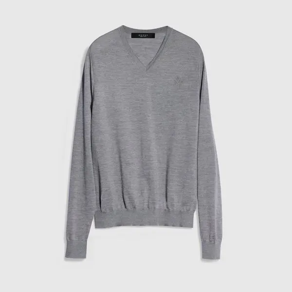 Gucci Fine Wool Sweater With Embroidery