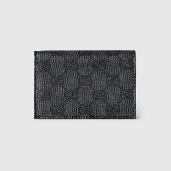 Gucci Gg Card Case Original Gg Fabric - Black