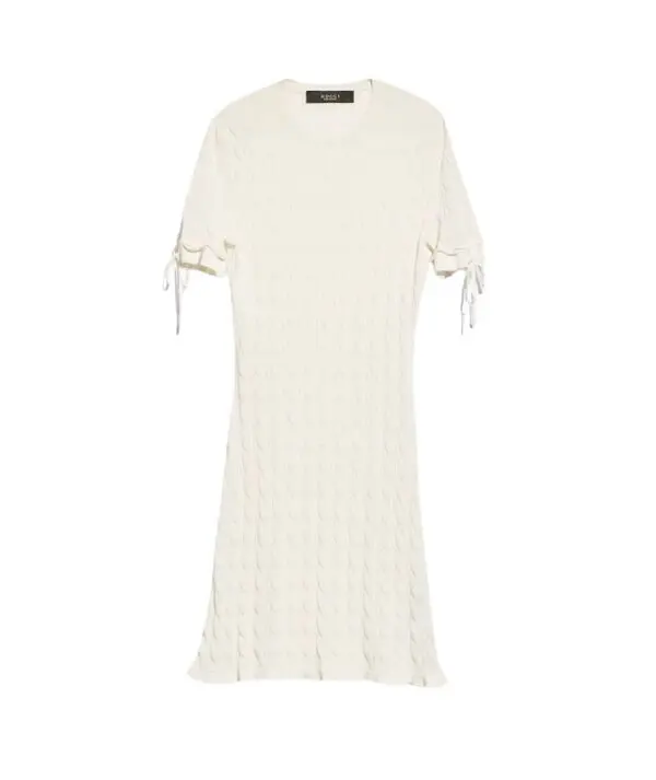 Gucci Braided Cotton Blend Dress - White