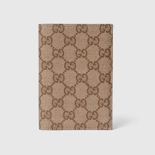 Gucci Gg Passport Case Original Gg Fabric - Beige