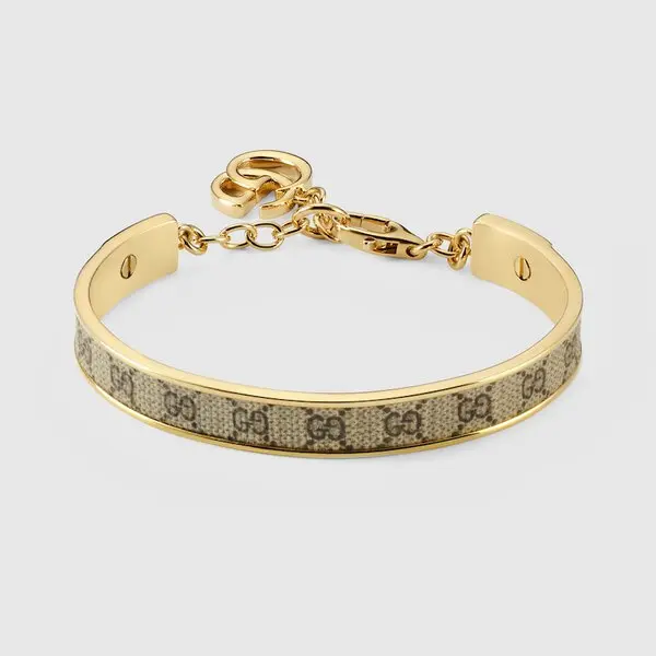 Gucci Bangle Bracelet With Double G Charm - Gold-toned Metal