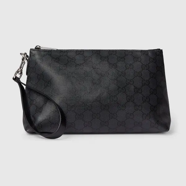 Gucci Original Gg Fabric Small Pouch - Black