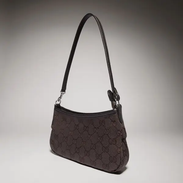 Gucci Gossip Small Shoulder Bag Gg Canvas - Beige
