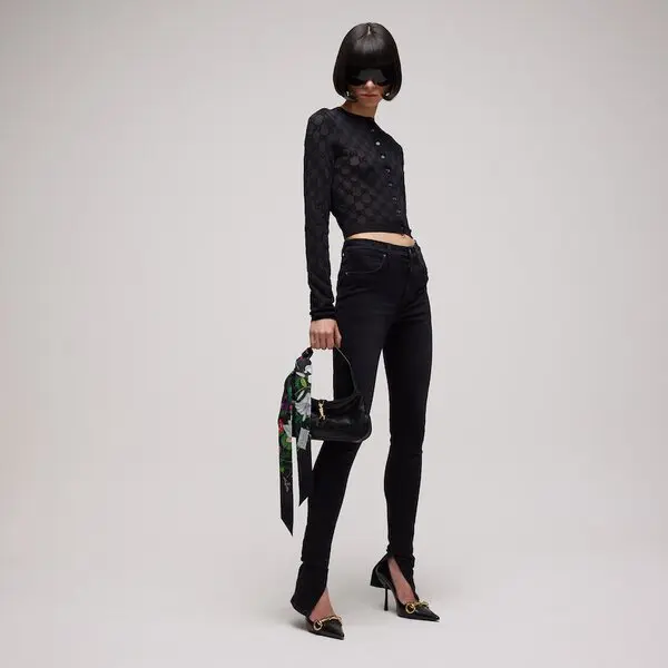 Gucci Printed Silk Ribbon - Black