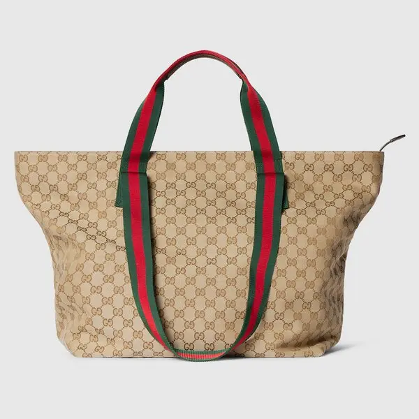 Gucci Gg Medium Tote Bag Gg Canvas - Beige