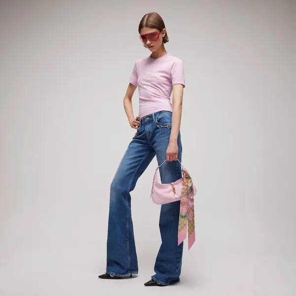 Gucci Printed Silk Ribbon - Pink