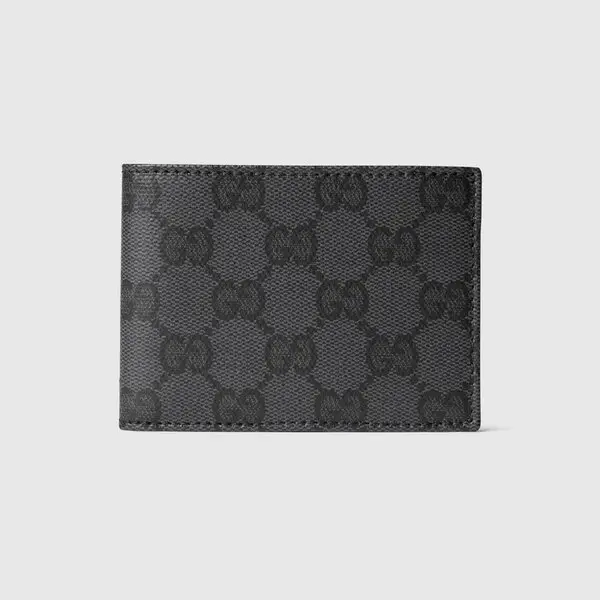 Gucci Gg Bi-fold Wallet Original Gg Fabric - Black