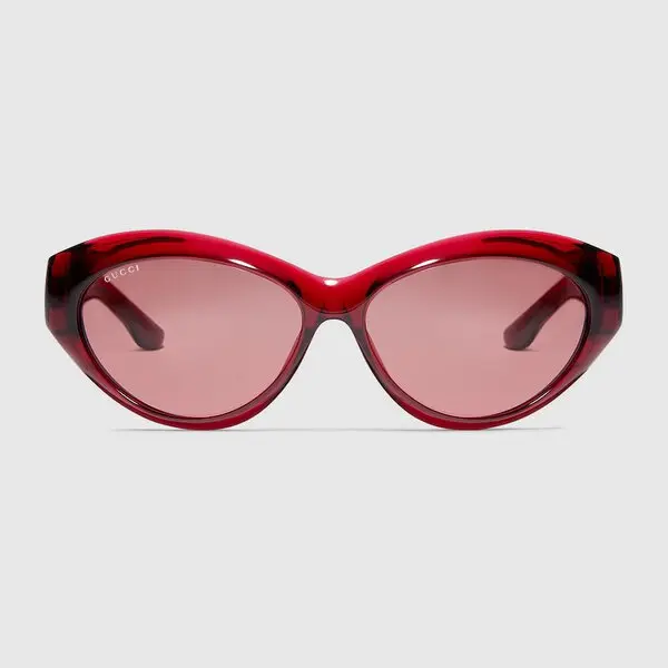 Gucci Cat Eye Frame Sunglasses - Red