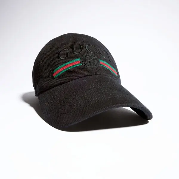 Gucci Cotton Baseball Hat With Web Interlocking G Embroidery