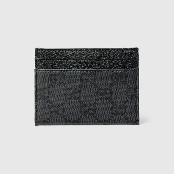 Gucci Gg Card Case Original Gg Fabric - Black