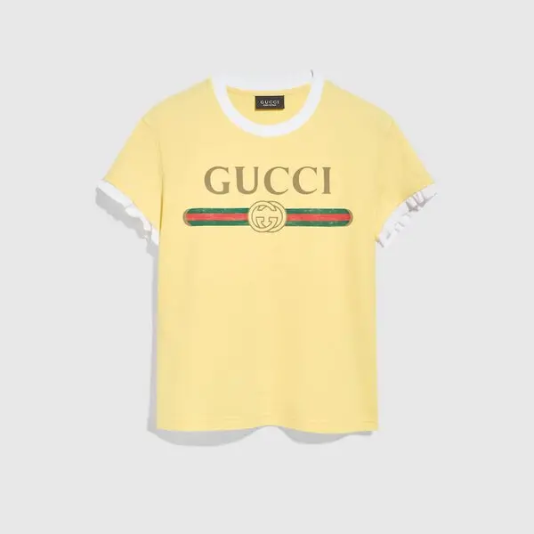 Gucci Cotton Jersey T-shirt With Print Ready-to-wear - Yellow