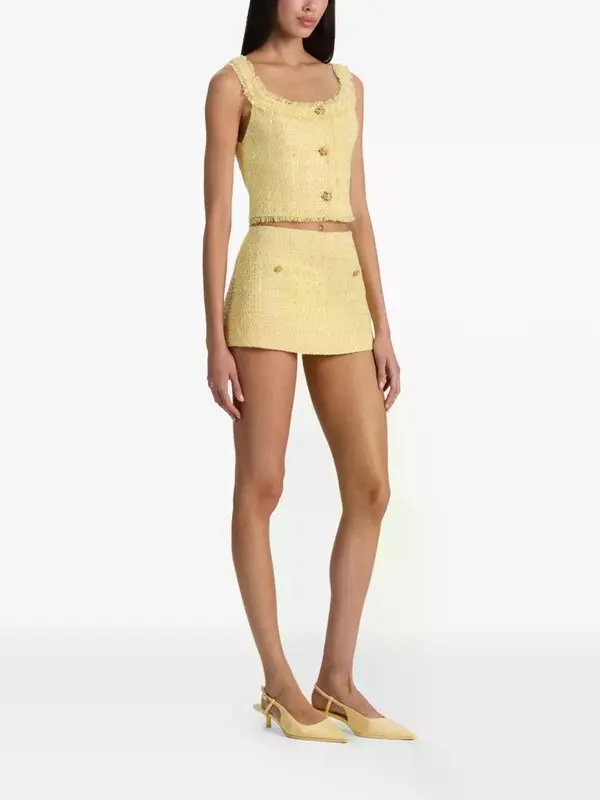 Alice + Olivia Shila Button-embellished Top