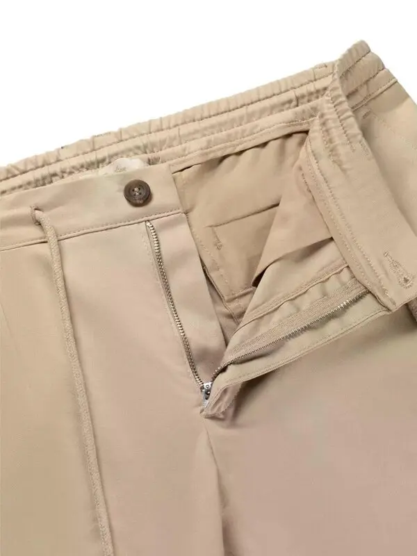 AURELIEN Drawstring Twill Trousers - Neutrals