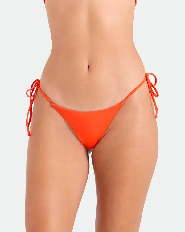 Volcom Simply Seamless Tie Side Cheekini Bikini Bottom - Persimmon