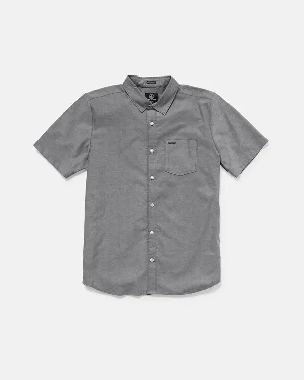 Volcom Everett Oxford Ii Short Sleeve Shirt - Black