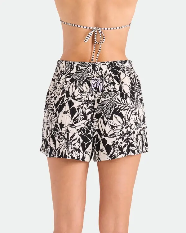 Volcom Printed Viscose Shorts - Orange/blue
