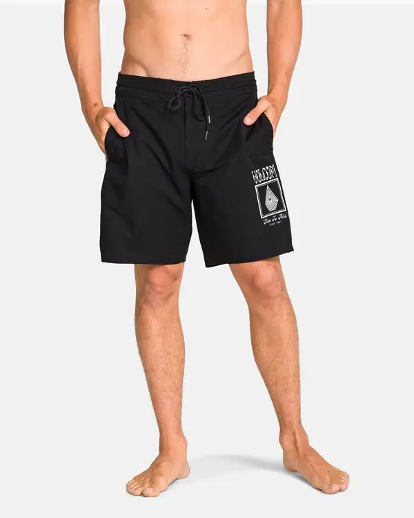 Volcom Yewster Loose Stoney 18" Boardshorts - Black