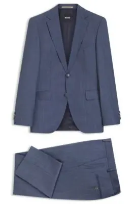 BOSS Two-piece Regular-fit Suit In Virgin Wool And Silk