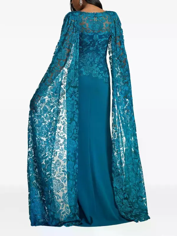 Tadashi Shoji Floral Lace Maxi Gown