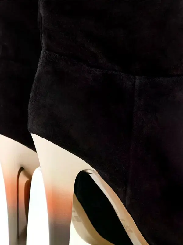 Paris Texas 10mm Pointed Suede Heel Boots