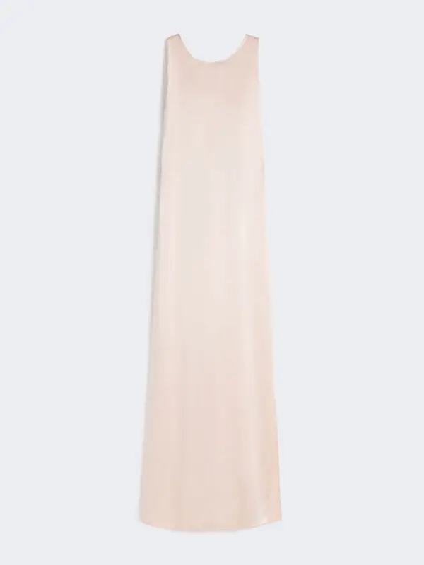 Max Mara Long Silk Satin Dress - Powder
