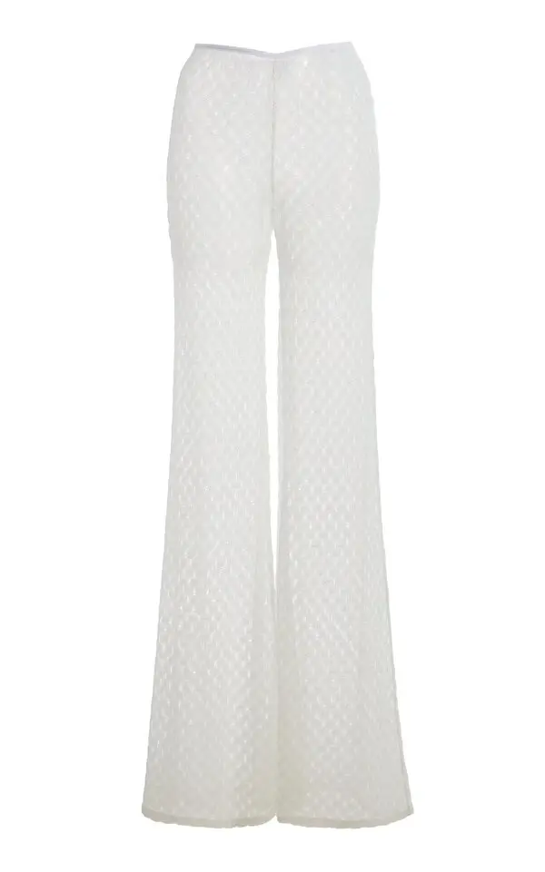 Missoni Knit Flared Pants - White
