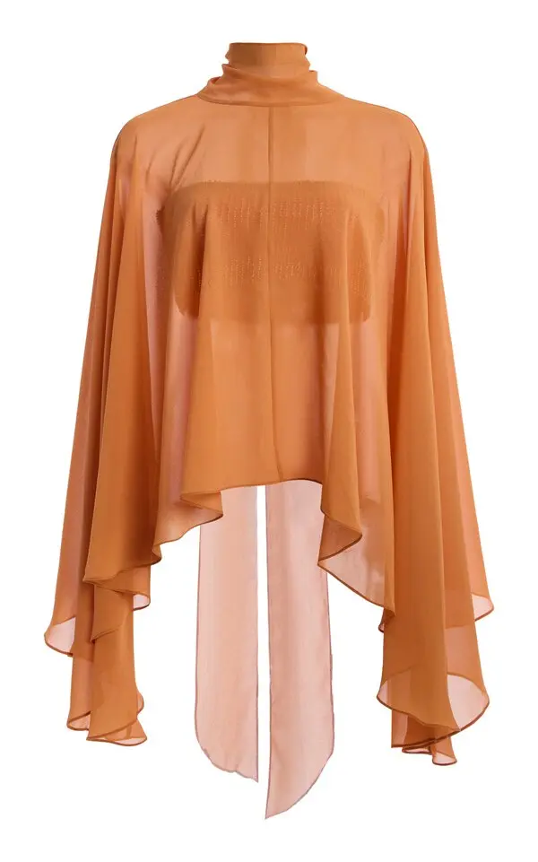 DE LA VALI La Isla Palma Cape And Top - Orange