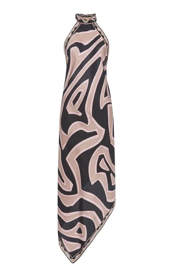 Emilio Pucci Printed Silk Twill Maxi Dress - Neutral