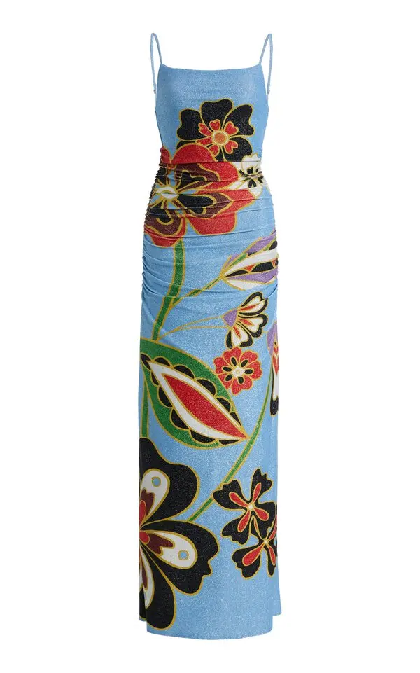 CALA DE LA CRUZ La Isla Kim Jersey Maxi Dress - Floral