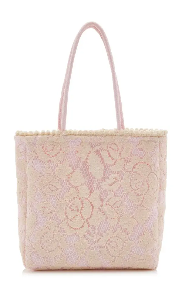 MARLIES GRACE Exclusive La Isla Leah Small Lace Tote Bag - Pink